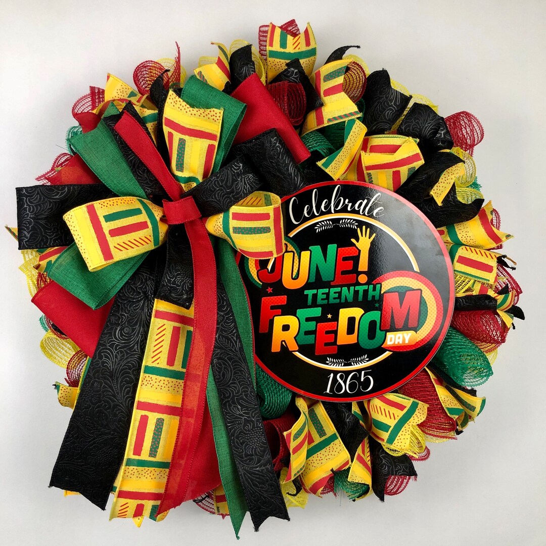 Juneteenth Wreath for Front Door, Juneteenth Decor, Juneteenth Freedom ...