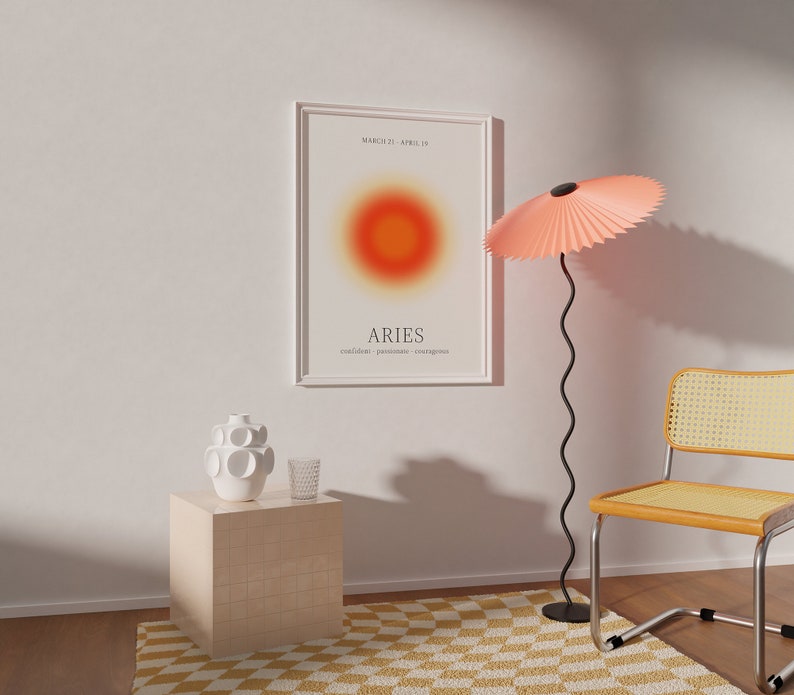 ARIES Star Sign Instant Download Print, Zodiac Art Printable Poster ...