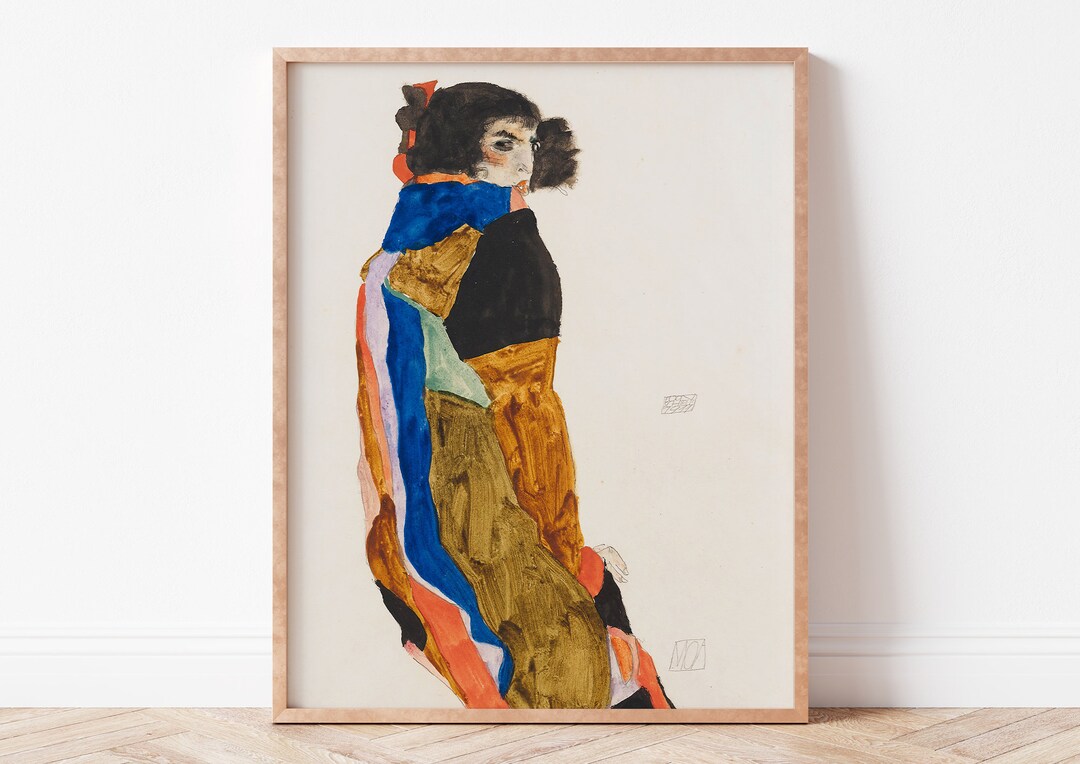 Moa Mandu, Egon Schiele, Printable Oil Painting, Abstract Poster, Wall ...