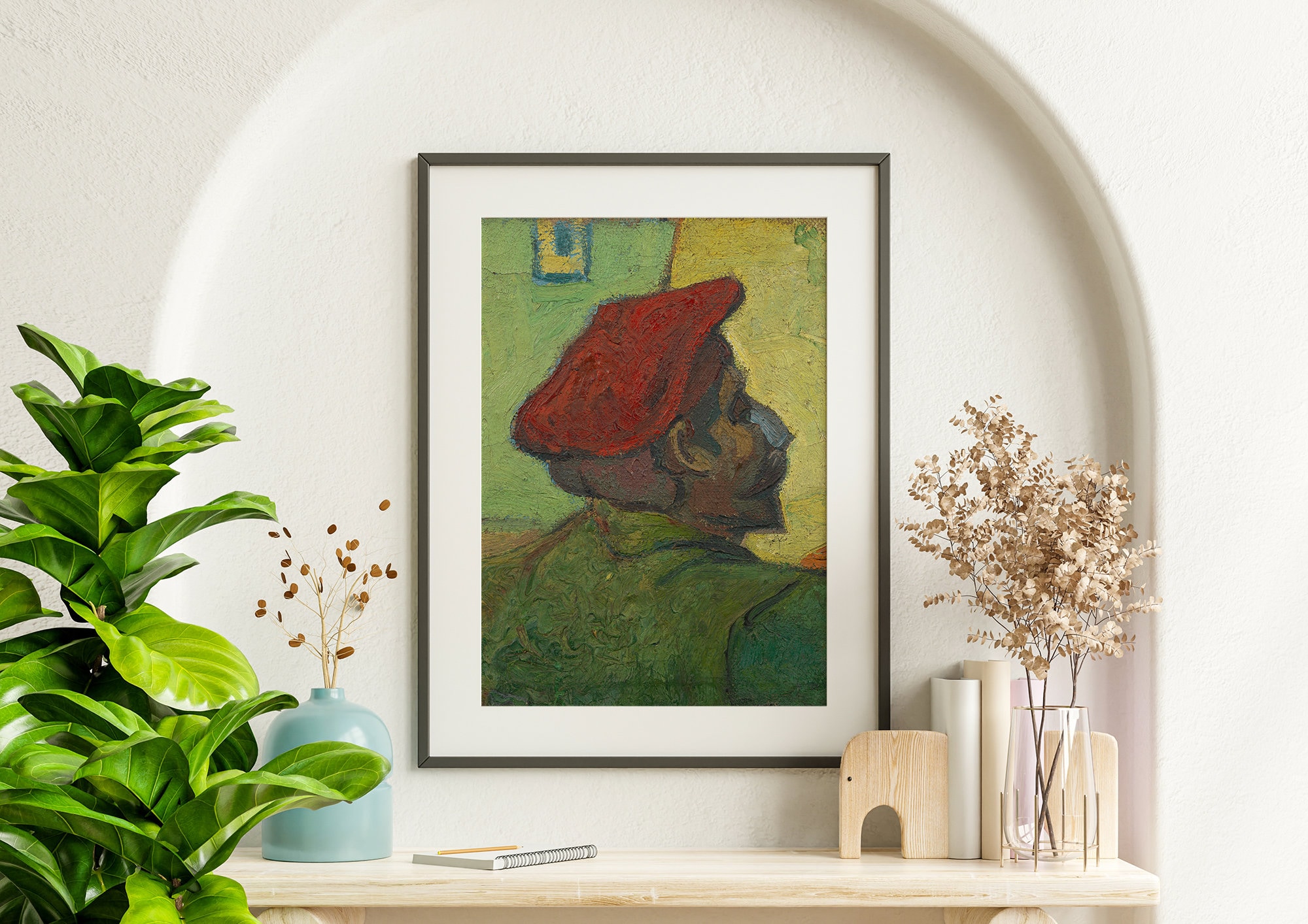 Man in a Red Beret, Vincent Van Gogh, Downloadable Oil Painting Art ...