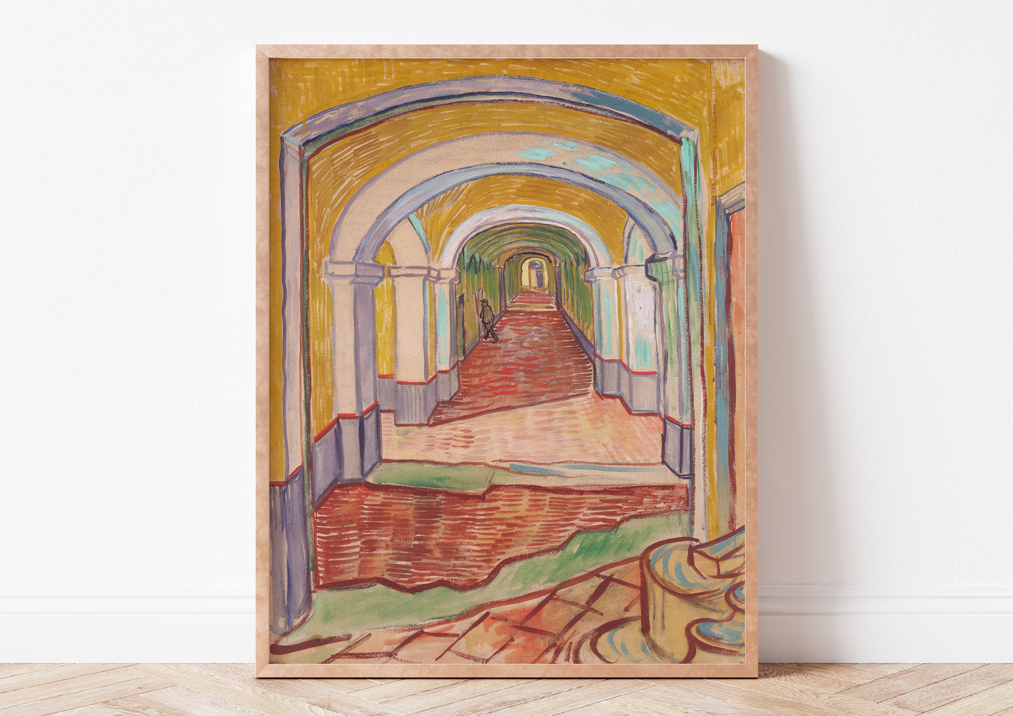 Van Gogh Corridor in the Asylum Art Print, Oil Painting Wall Decor ...