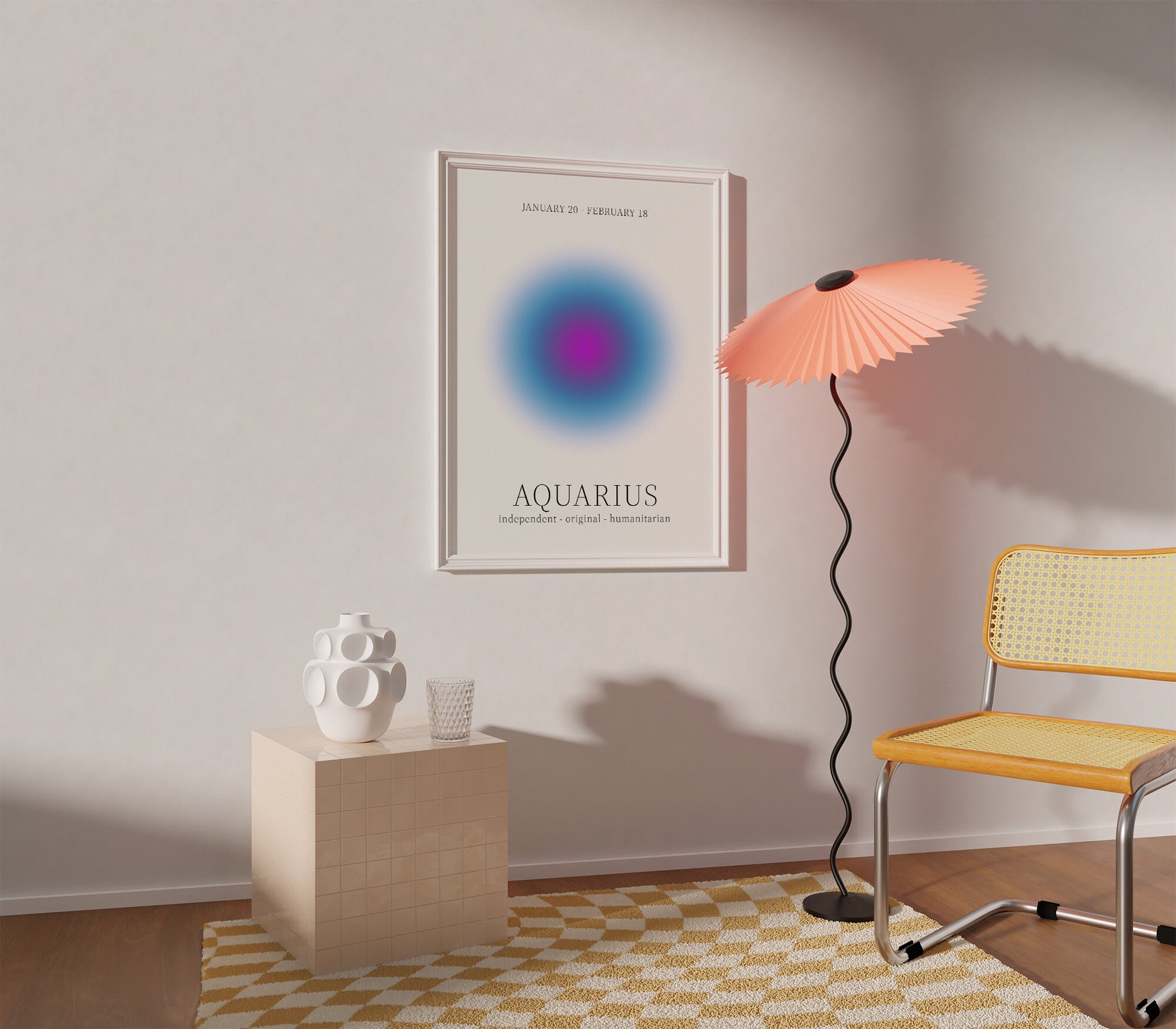 AQUARIUS Star Sign Instant Download Print, Zodiac Art Printable Poster ...