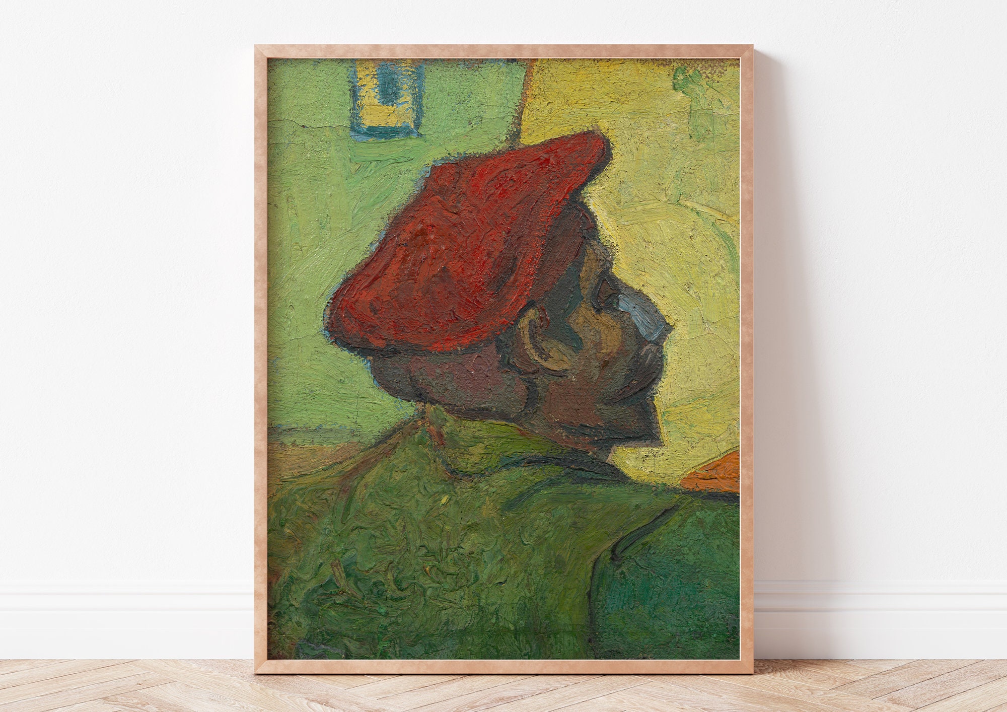 Man in a Red Beret, Vincent Van Gogh, Downloadable Oil Painting Art ...