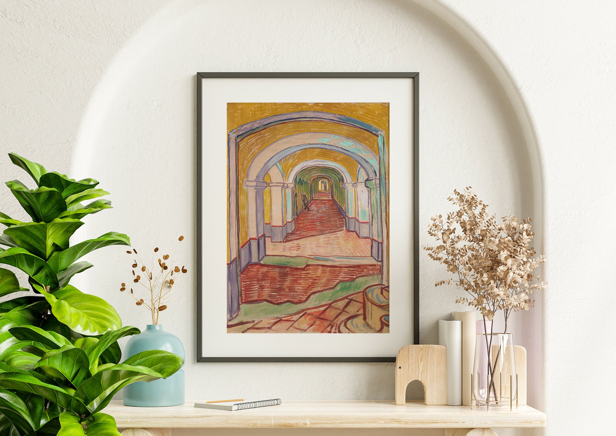Van Gogh Corridor in the Asylum Art Print, Oil Painting Wall Decor ...
