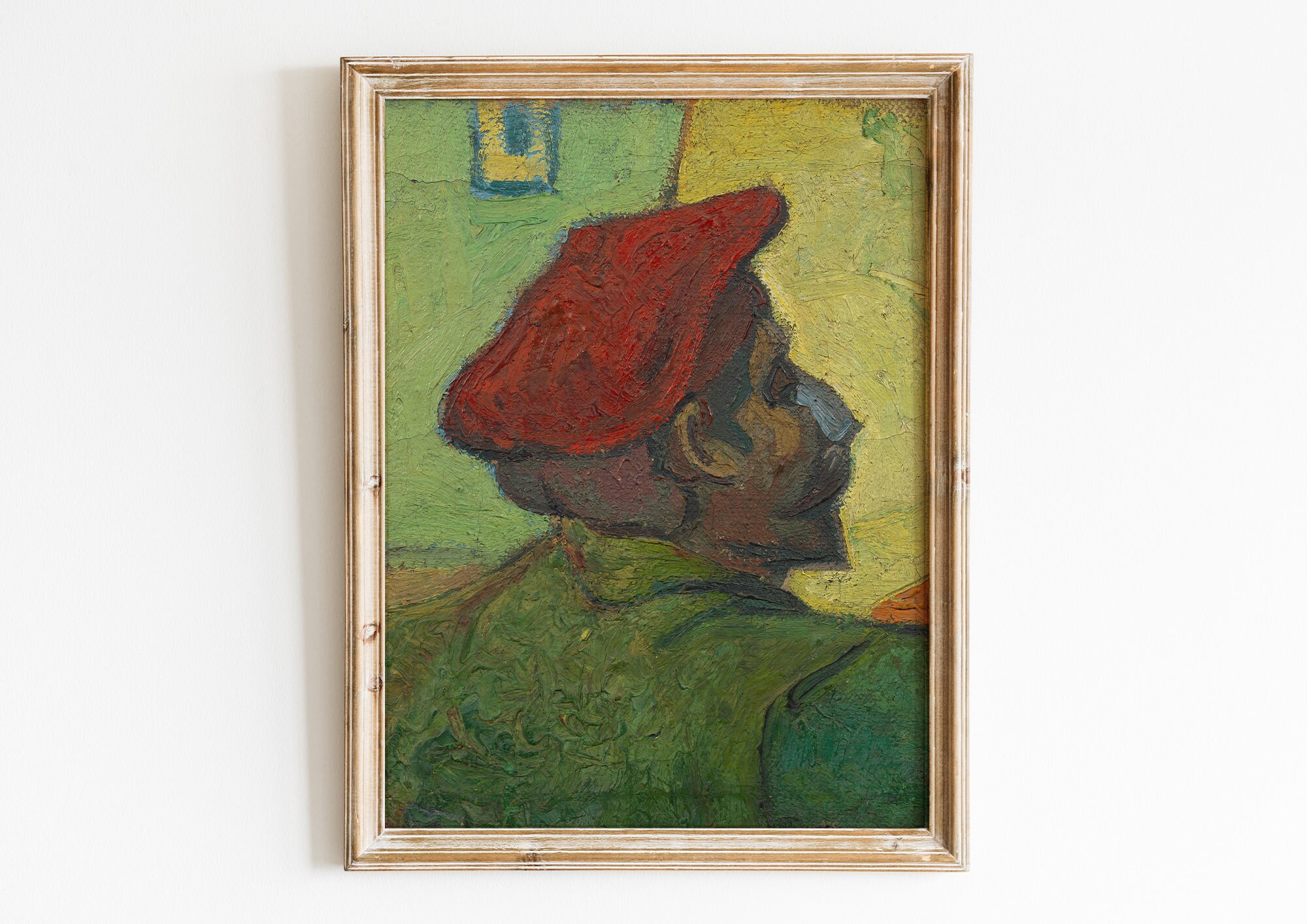 Man in a Red Beret, Vincent Van Gogh, Downloadable Oil Painting Art ...
