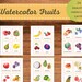 Fruit Flashcards | Watercolor Fruit | Educational | Montessori ...