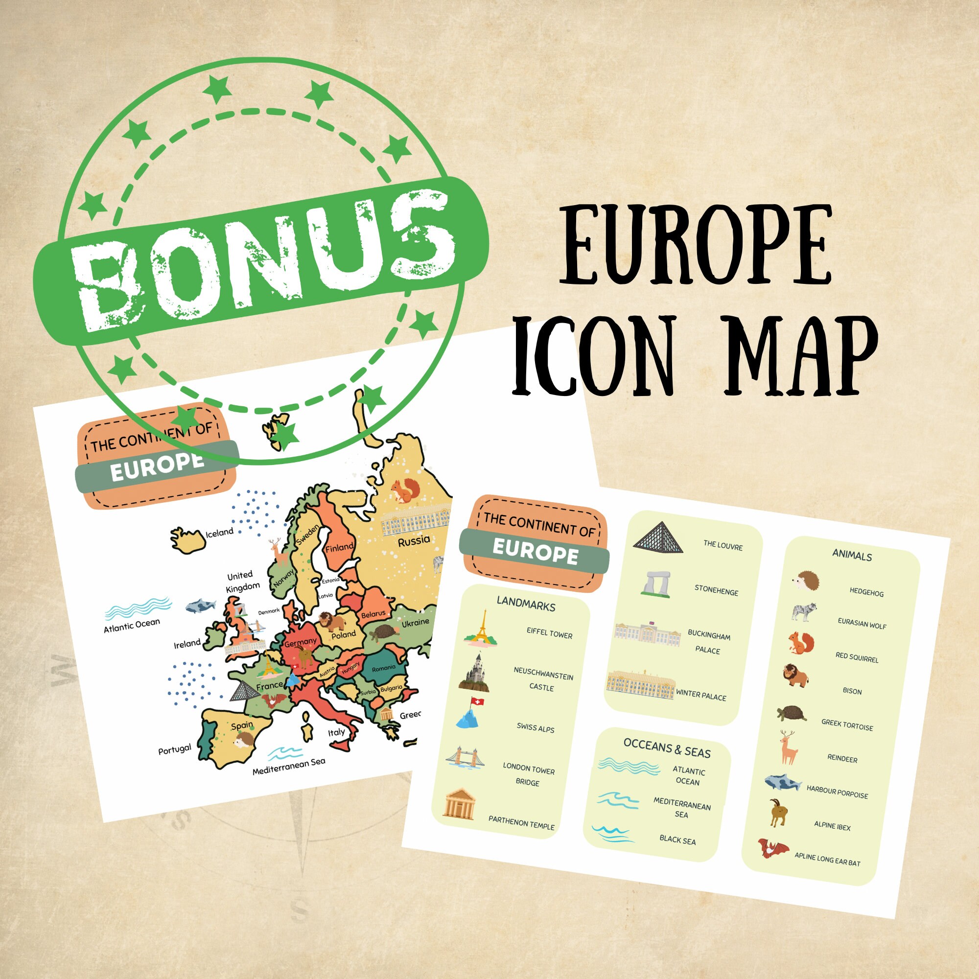 Landmarks of Europe Postcards | Culture Cards | Geography Game ...
