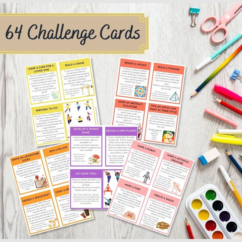 Challenge Cards S.T.E.M Cards Flashcards Educational Classroom ...