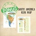 Landmarks of South America Postcards Geography Cards Educational Game ...