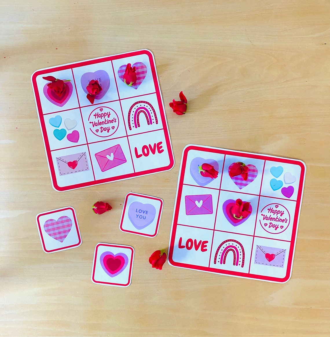 Valentines Bingo Educational Game Classroom Game Family Game Night ...