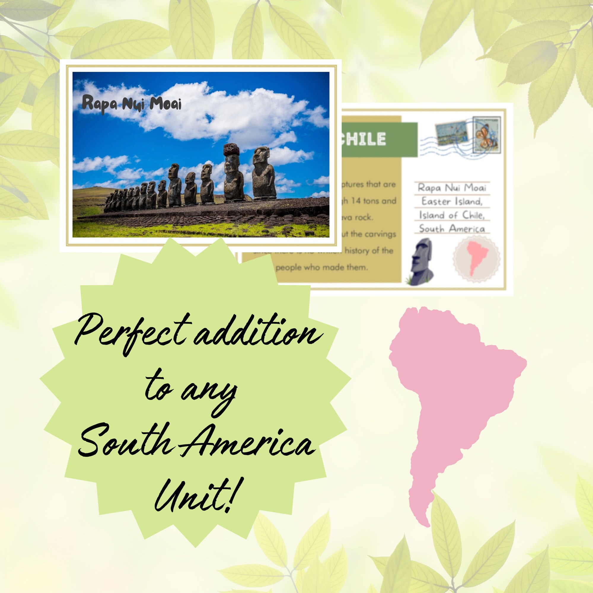 Landmarks of South America Postcards Geography Cards Educational Game ...
