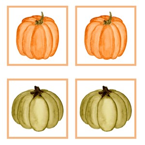 Pumpkin Memory Match Cards | Pumpkin Cards | Educational Games | Fall ...