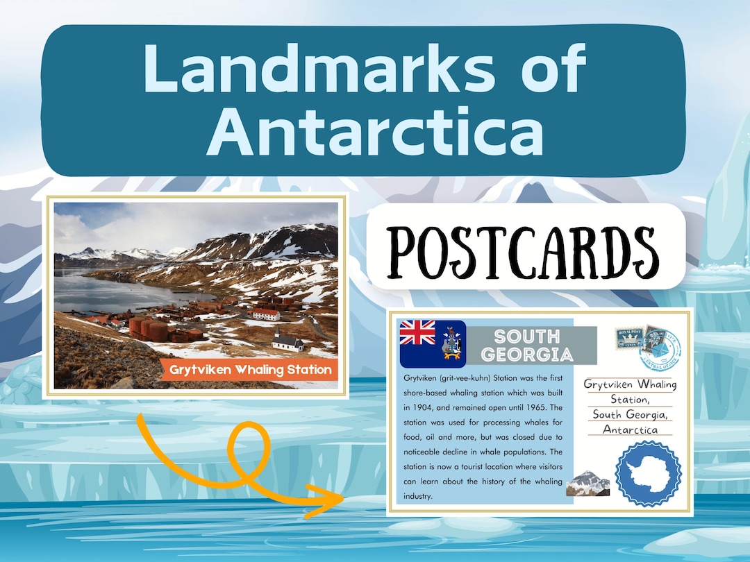 Landmarks of Antarctica Postcards | Montessori Geography | Physical ...