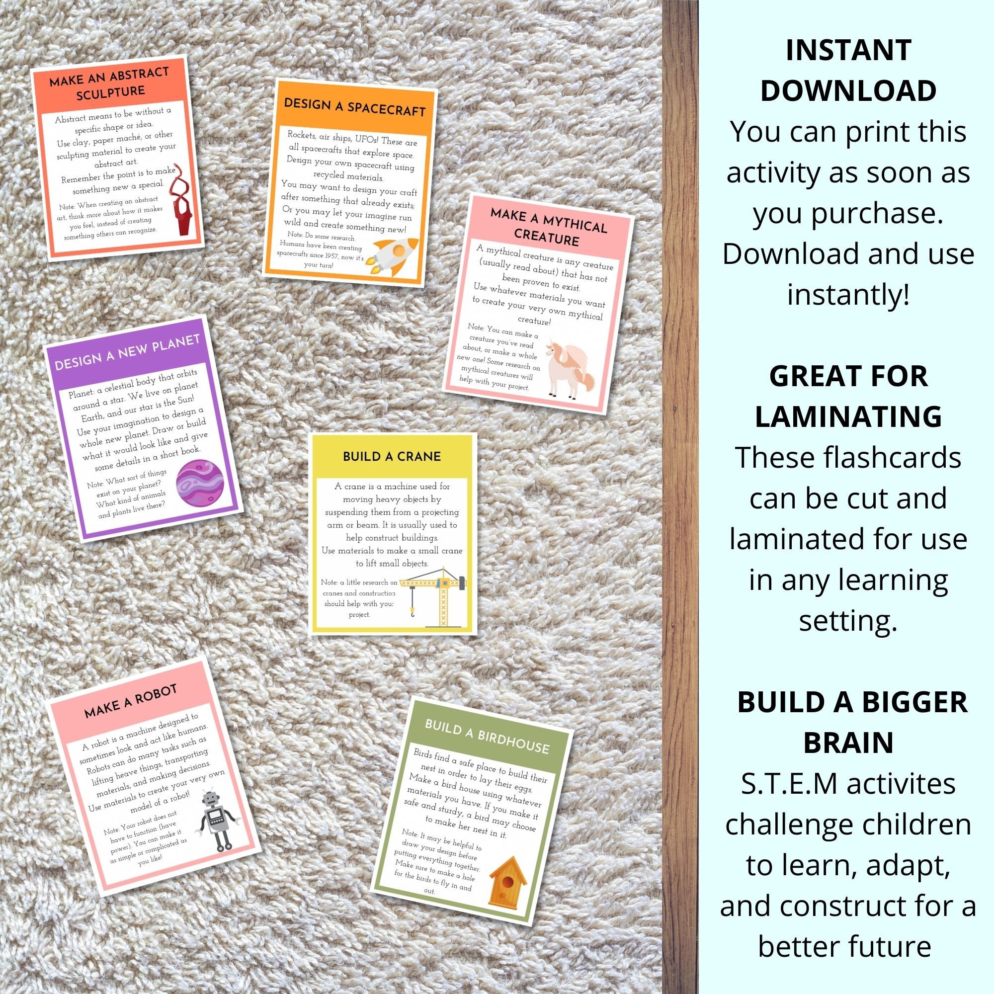 Challenge Cards | S.T.E.M Cards | Flashcards | Educational | Classroom ...