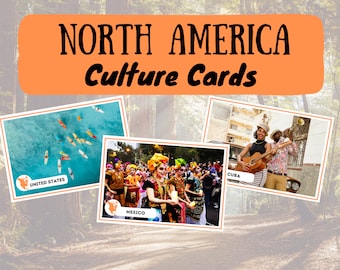 South America Culture Cards Geography Cards Montessori Educational ...