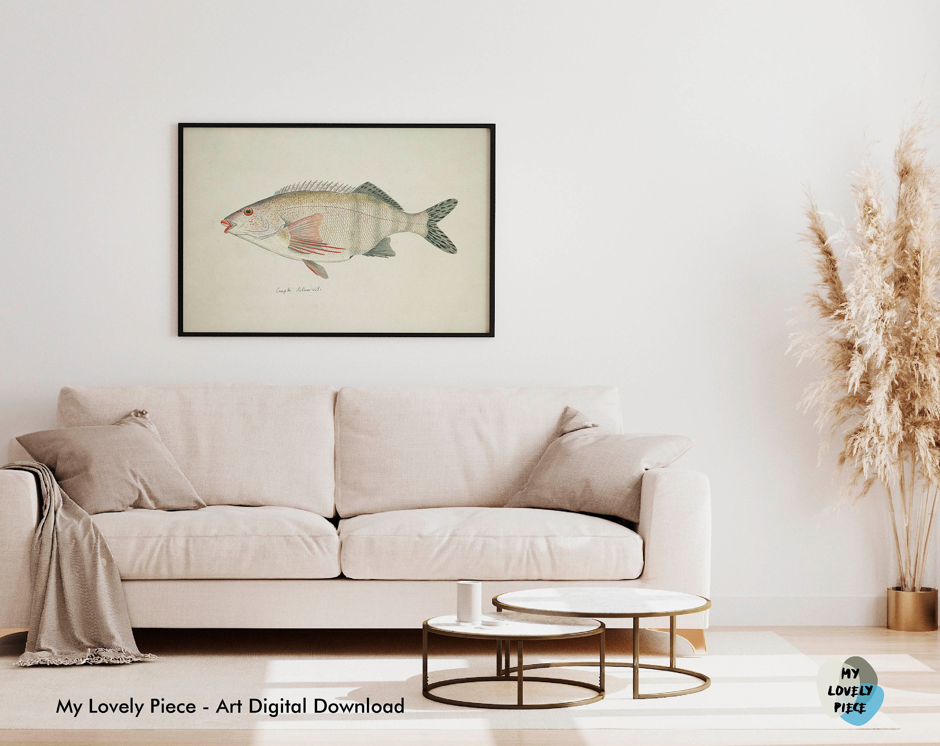 Big Fish Realistic Drawing Print File Redfingers Fish Detailed ...