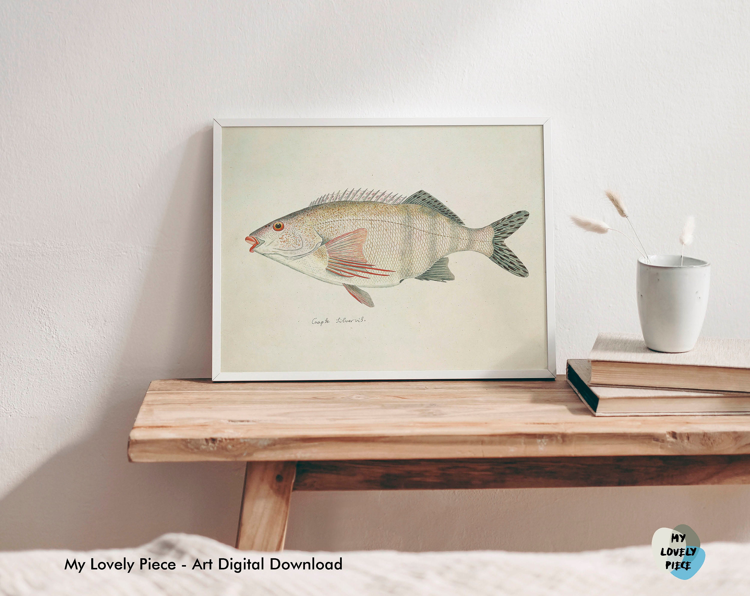 Big Fish Realistic Drawing Print File Redfingers Fish - Etsy