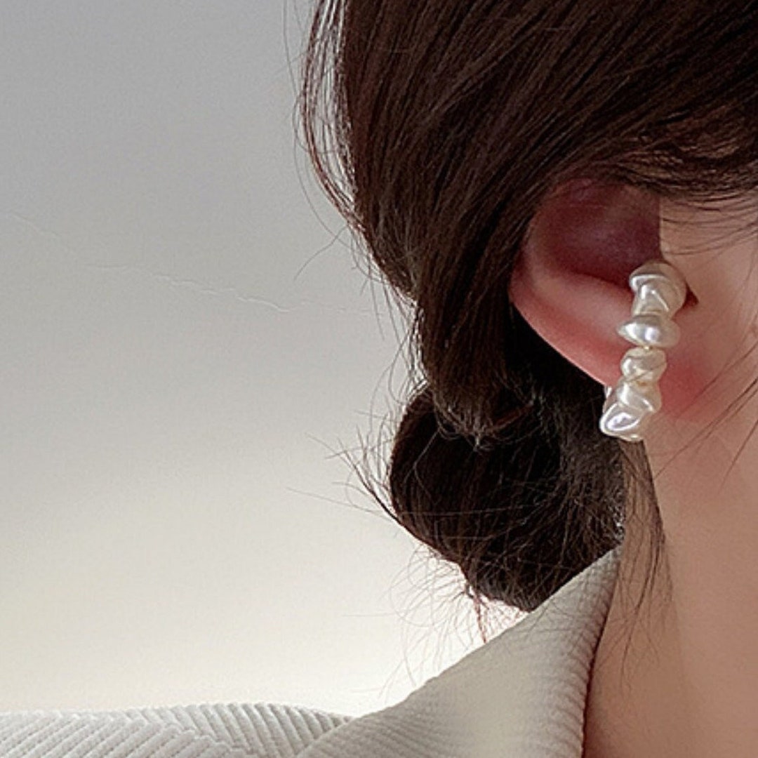 Pearl Hoop Ear Bone Clip Retro Elegant Ear Clips No Ear Hole - Etsy