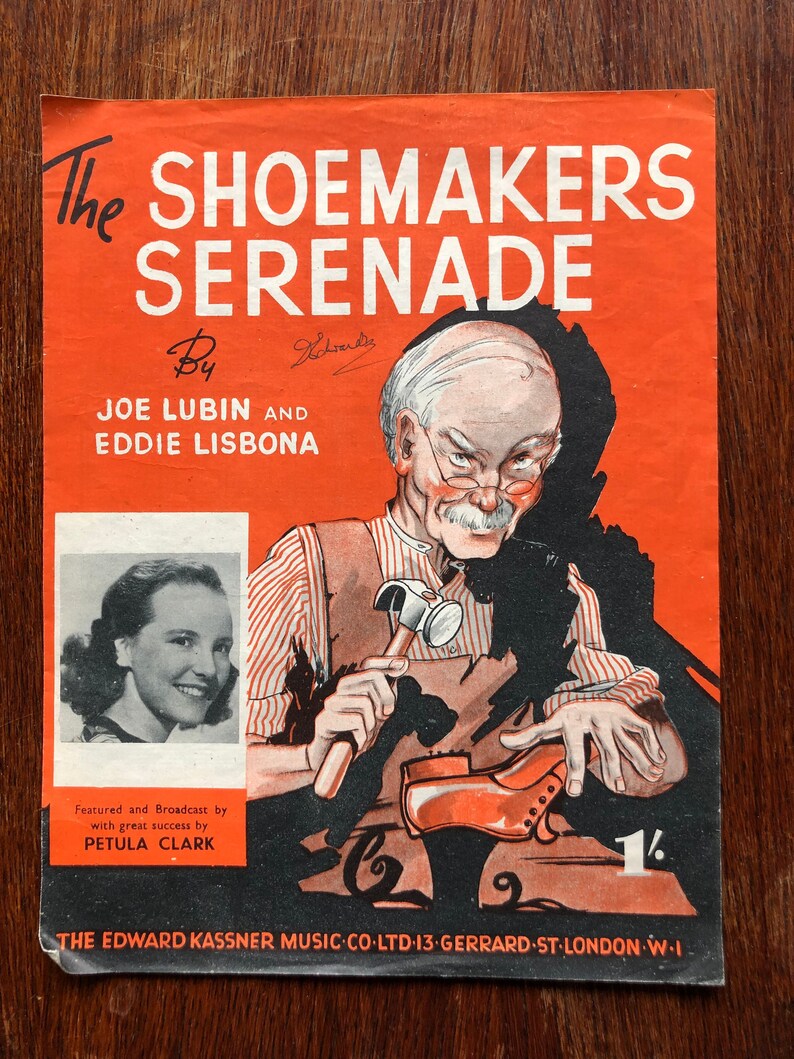 The Shoemaker's Serenade Original Sheet Music Petula Clark 1947 - Etsy