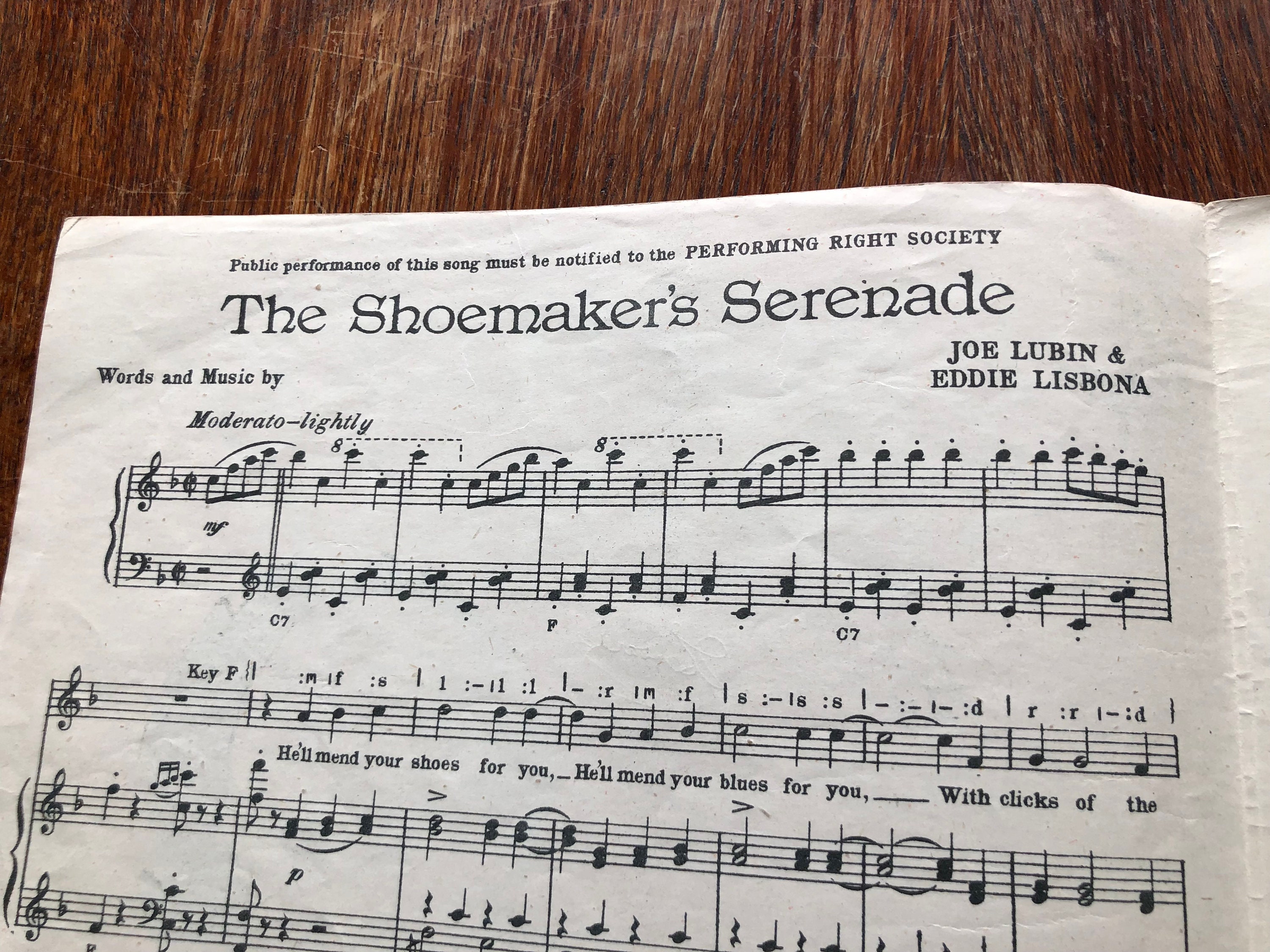 The Shoemaker's Serenade Original Sheet Music Petula Clark 1947 - Etsy