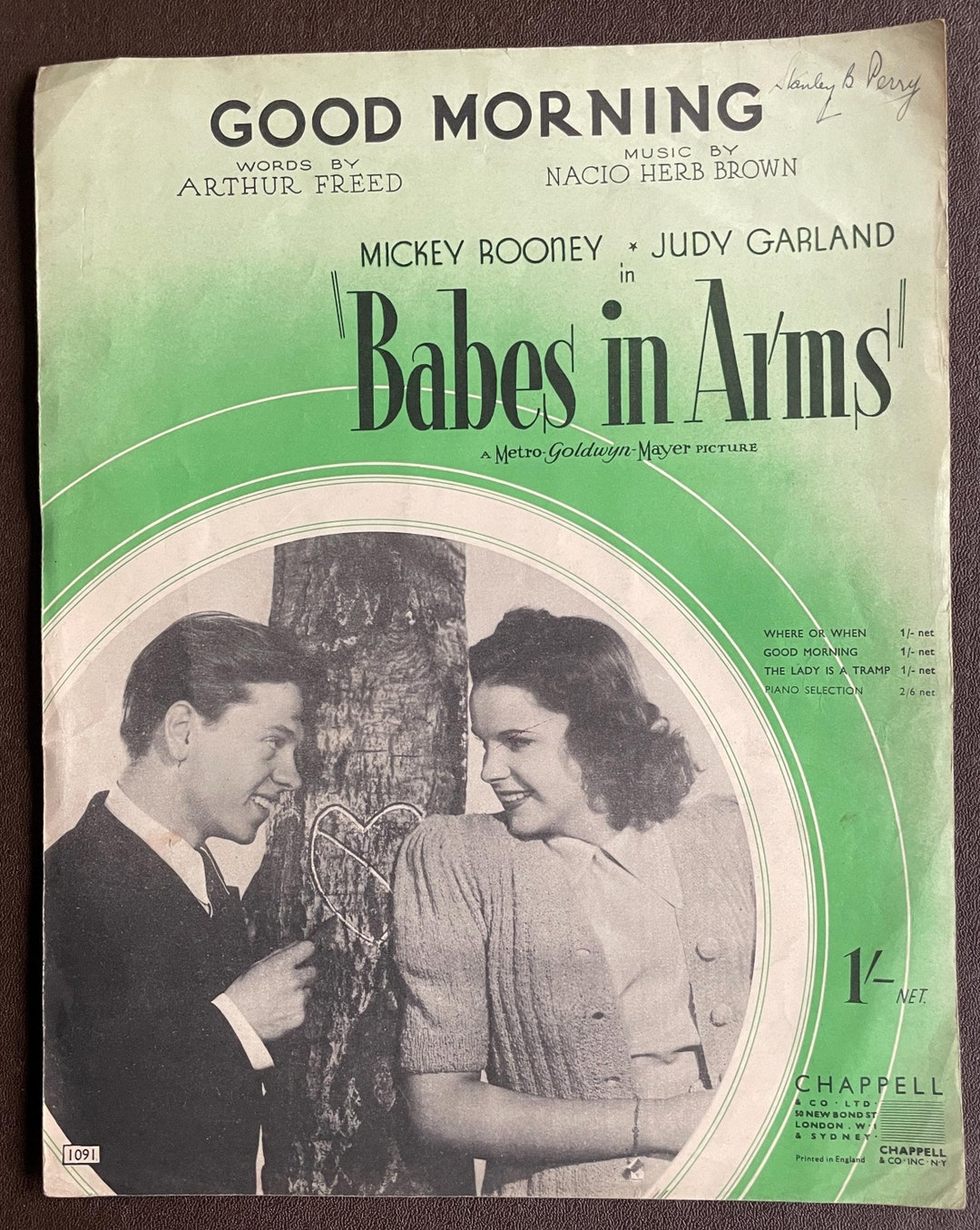 Good Morning Sheet Music, 1939, Judy Garland, Mickey Rooney MGM "babes ...