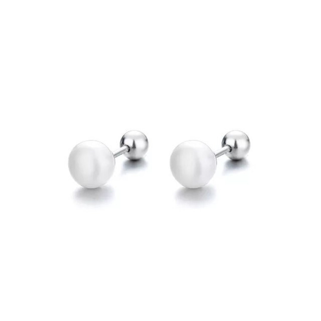 Kids Freshwater Pearl Screw-back Earrings Small Classic Pearl Studs for ...