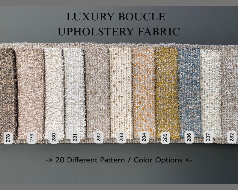 Luxury Boucle Upholstery Fabric by the Yard/meter - Heavyweight ...