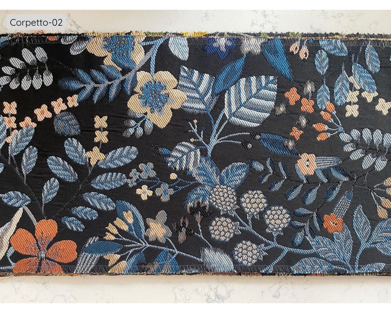 Floral Jacquard Gobelin Fabric – Vintage Style Upholstery Fabric - Etsy ...