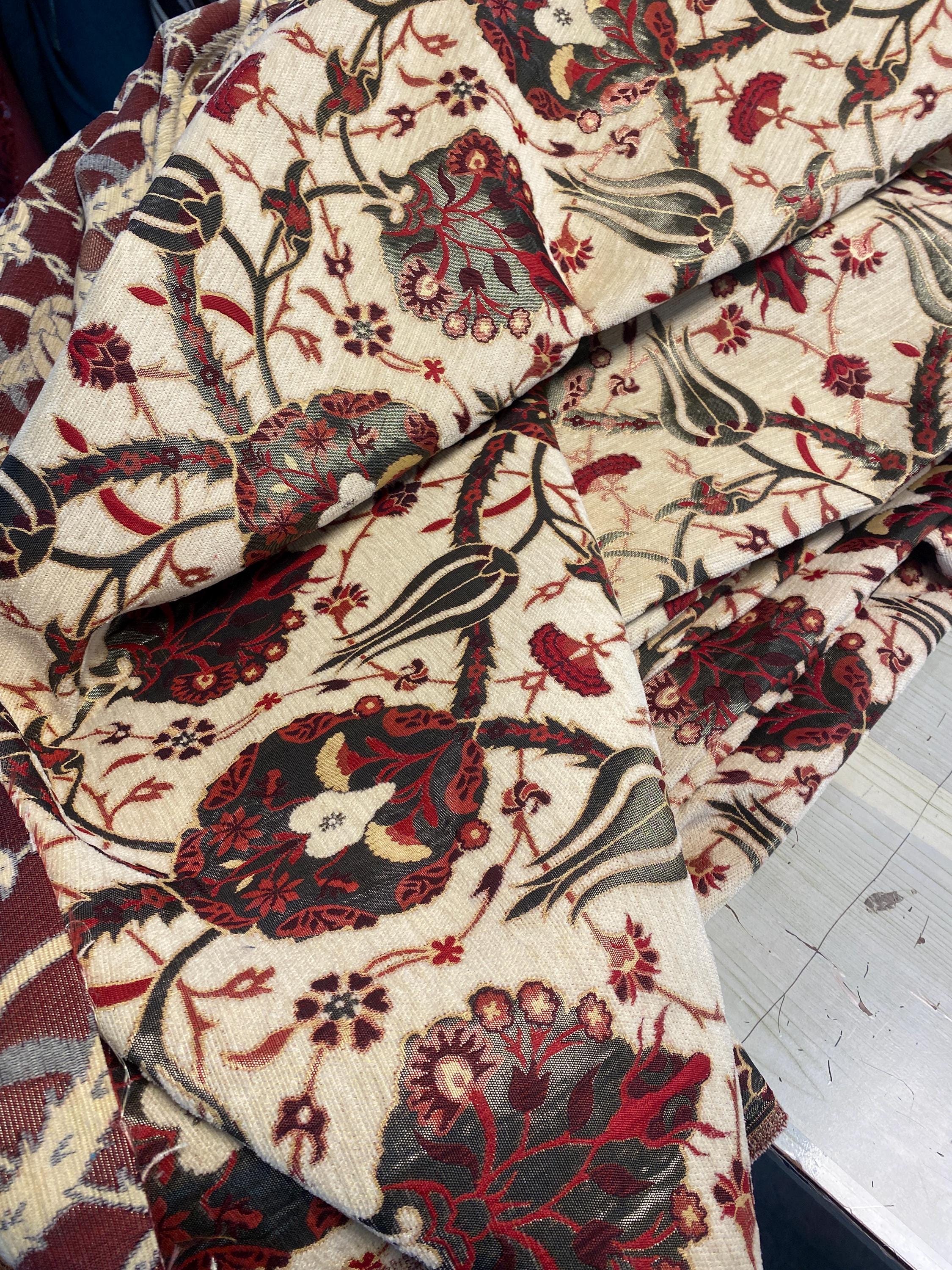 Turkish Tulip Upholstery Fabric by the Yard – Ottoman Jacquard ...