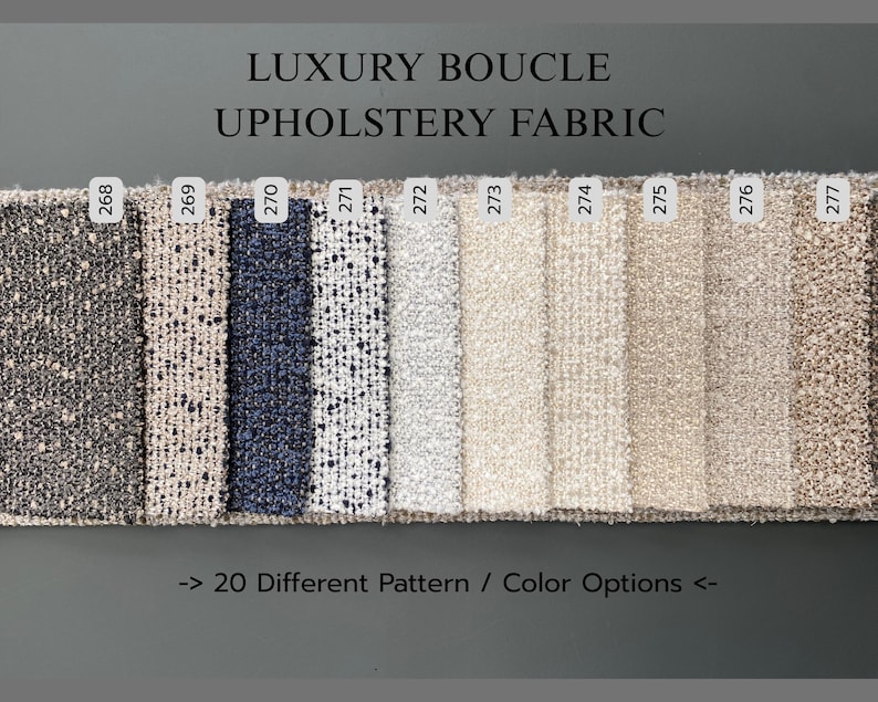 Luxury Boucle Upholstery Fabric by the Yard/meter - Heavyweight ...