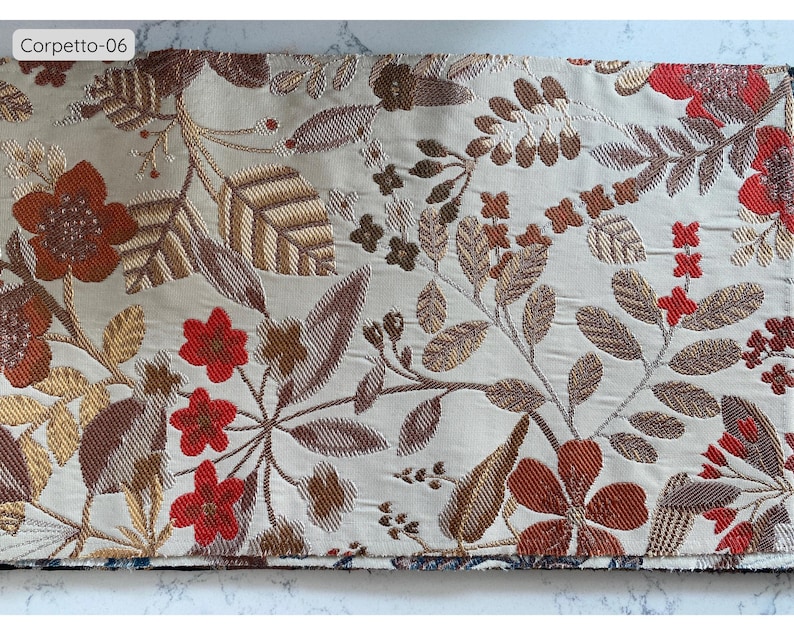 Floral Jacquard Gobelin Fabric – Vintage Style Upholstery Fabric - Etsy ...