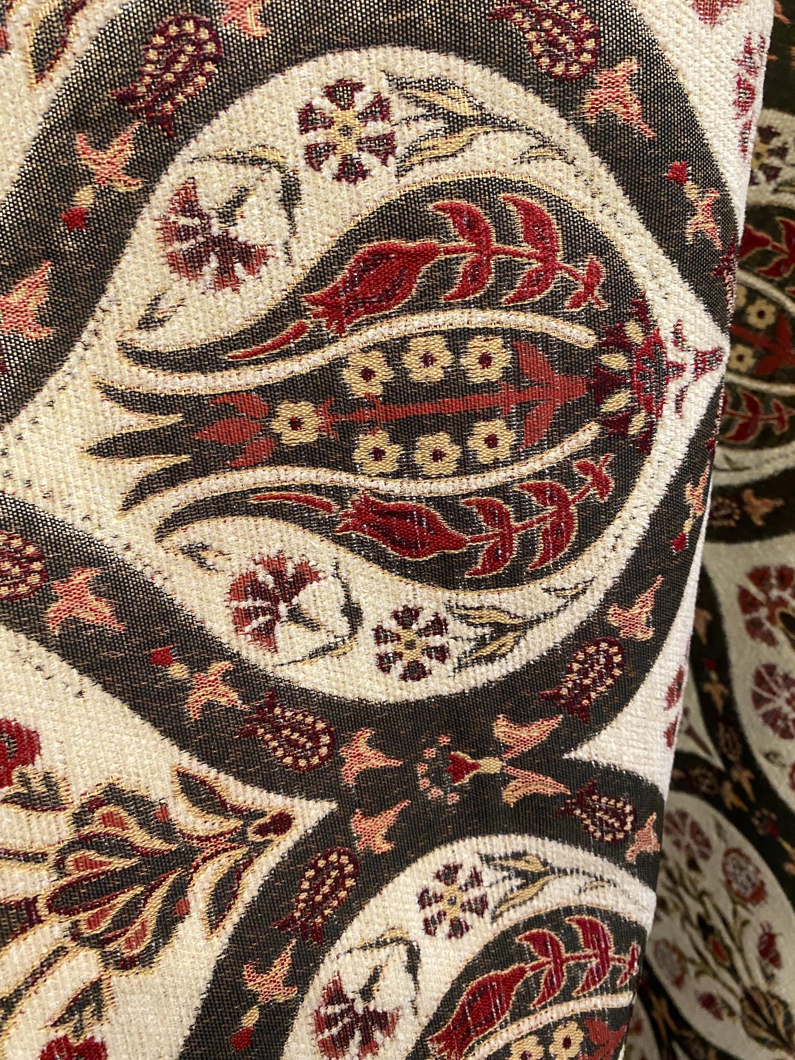 Turkish Tulip Upholstery Fabric by the Yard – Ottoman Chenille Jacquard ...