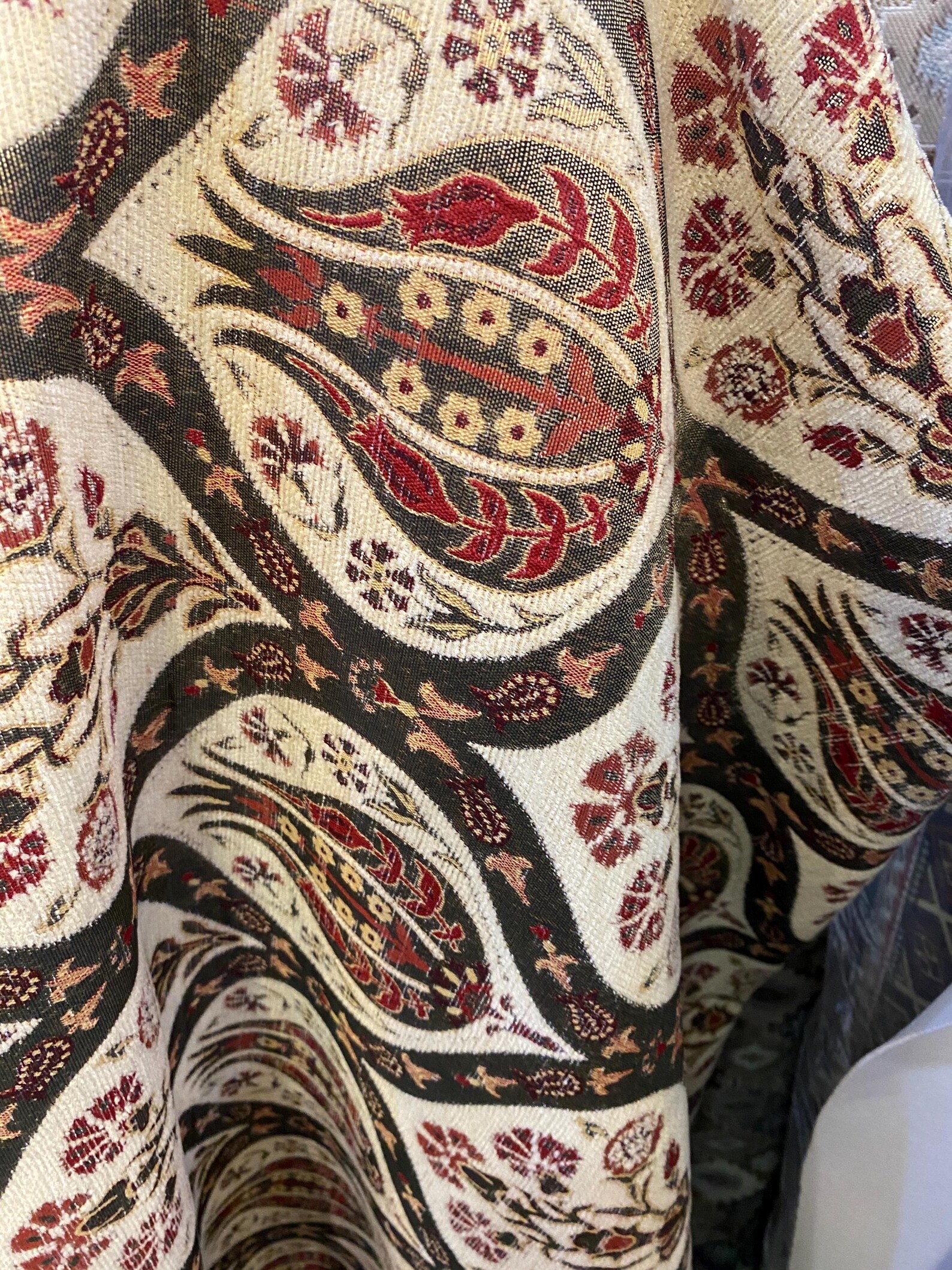 Turkish Tulip Upholstery Fabric by the Yard – Ottoman Chenille Jacquard ...