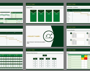 Project Management Project Initiation Document PID Dark Teal Scheme 100 ...
