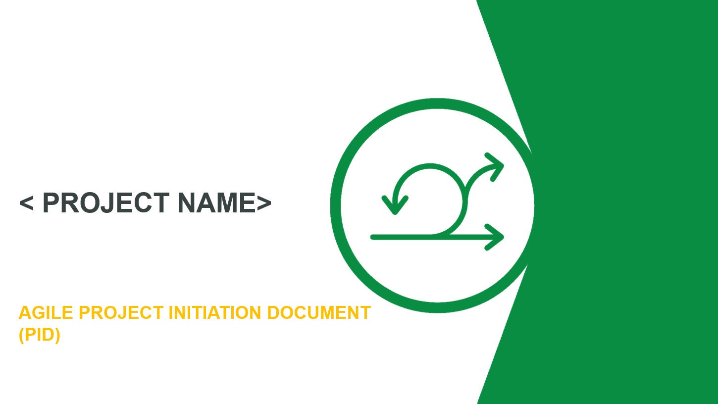 Project Management Project Initiation Document PID Green Scheme 100% ...