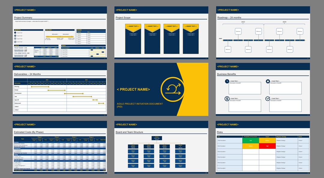 Project Initiation Document (PID) - Editable Powerpoint Template - Etsy