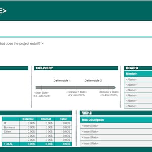 Project Management - Project Initiation Document (PID) - Dark Teal ...
