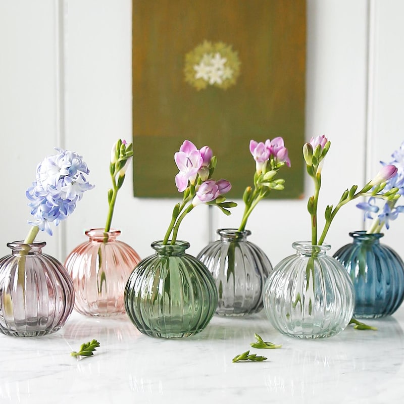 Blue Vases Glass Bud - Etsy UK