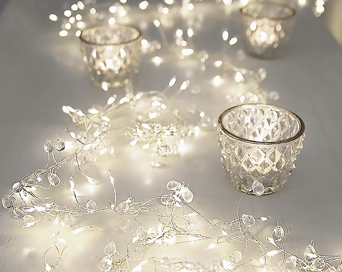 Crystal Cascade Light Garland - Etsy UK