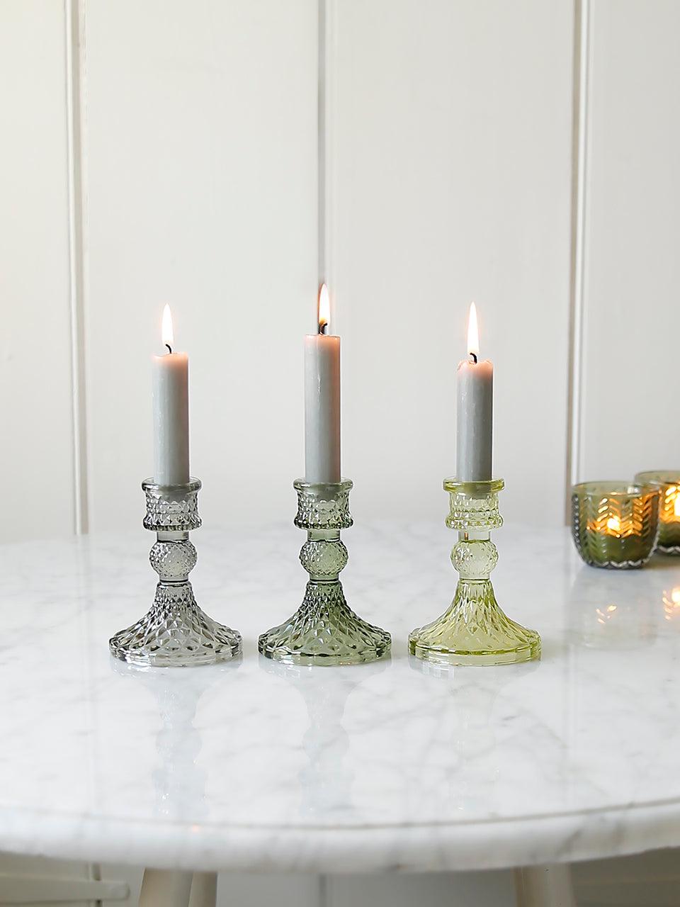 Coastal Coloured Glass Candlestick - Etsy UK
