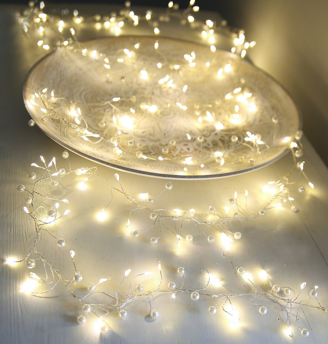 Pearl Cascade Light Garland - Etsy UK