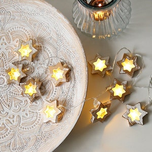 Gold Star LED Garland - Etsy