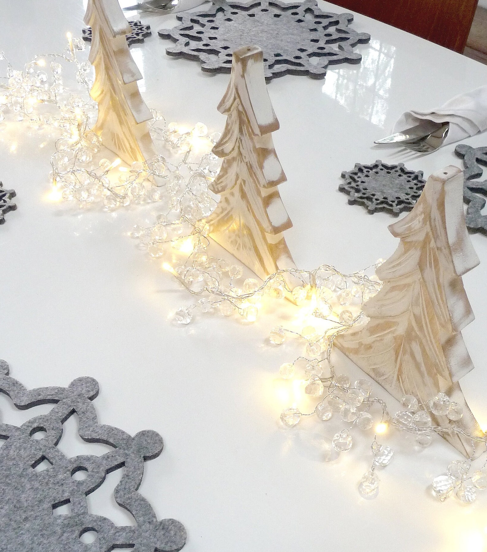 Clear Crystal LED Light Garland - Etsy UK