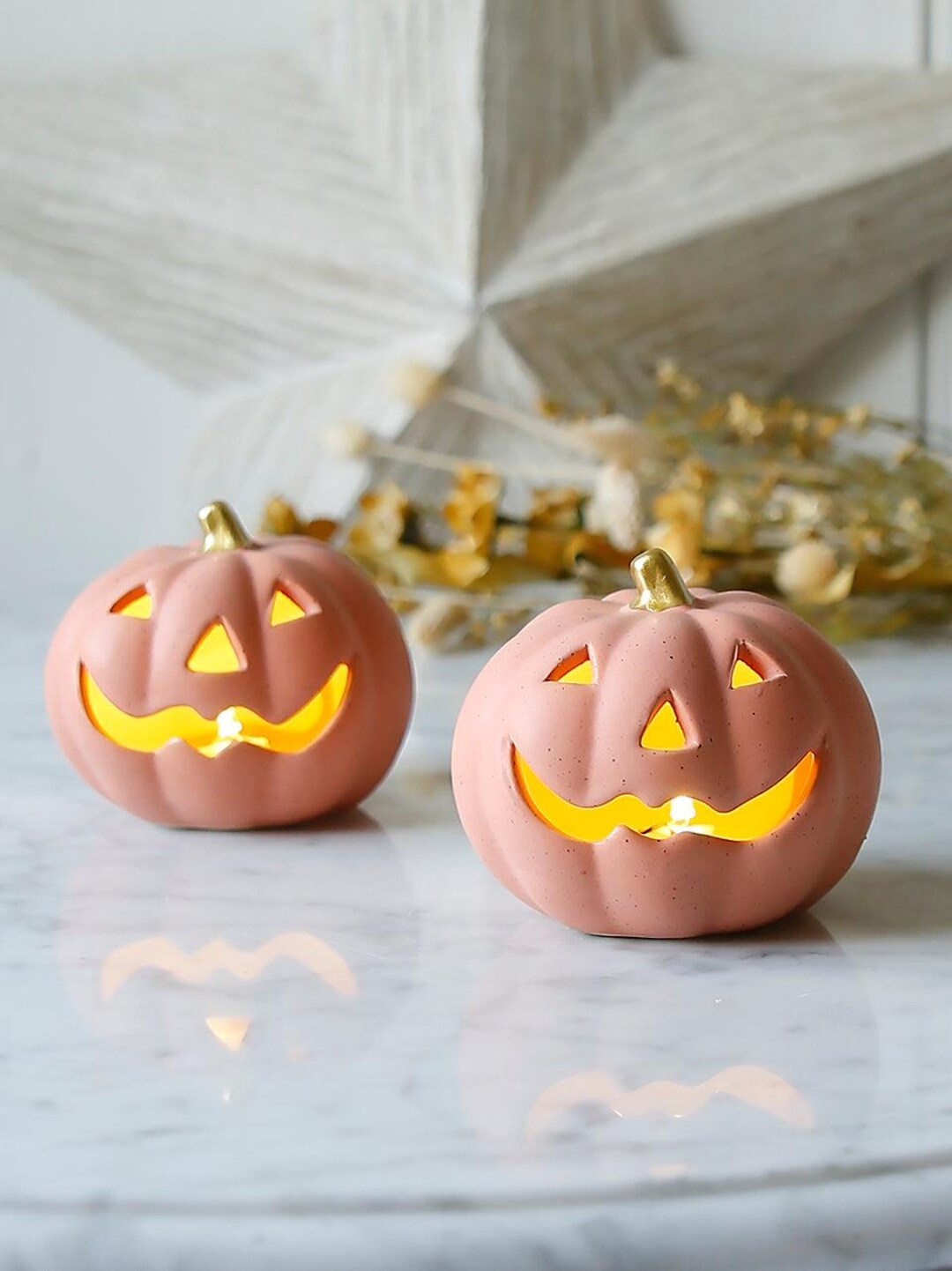 Halloween Light up Ceramic Pumpkin Decoration - Etsy UK