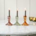 Coloured Cut Glass Candlestick - Etsy UK