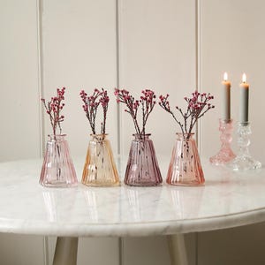 Pyramid Coloured Glass Bud Vase - Etsy UK