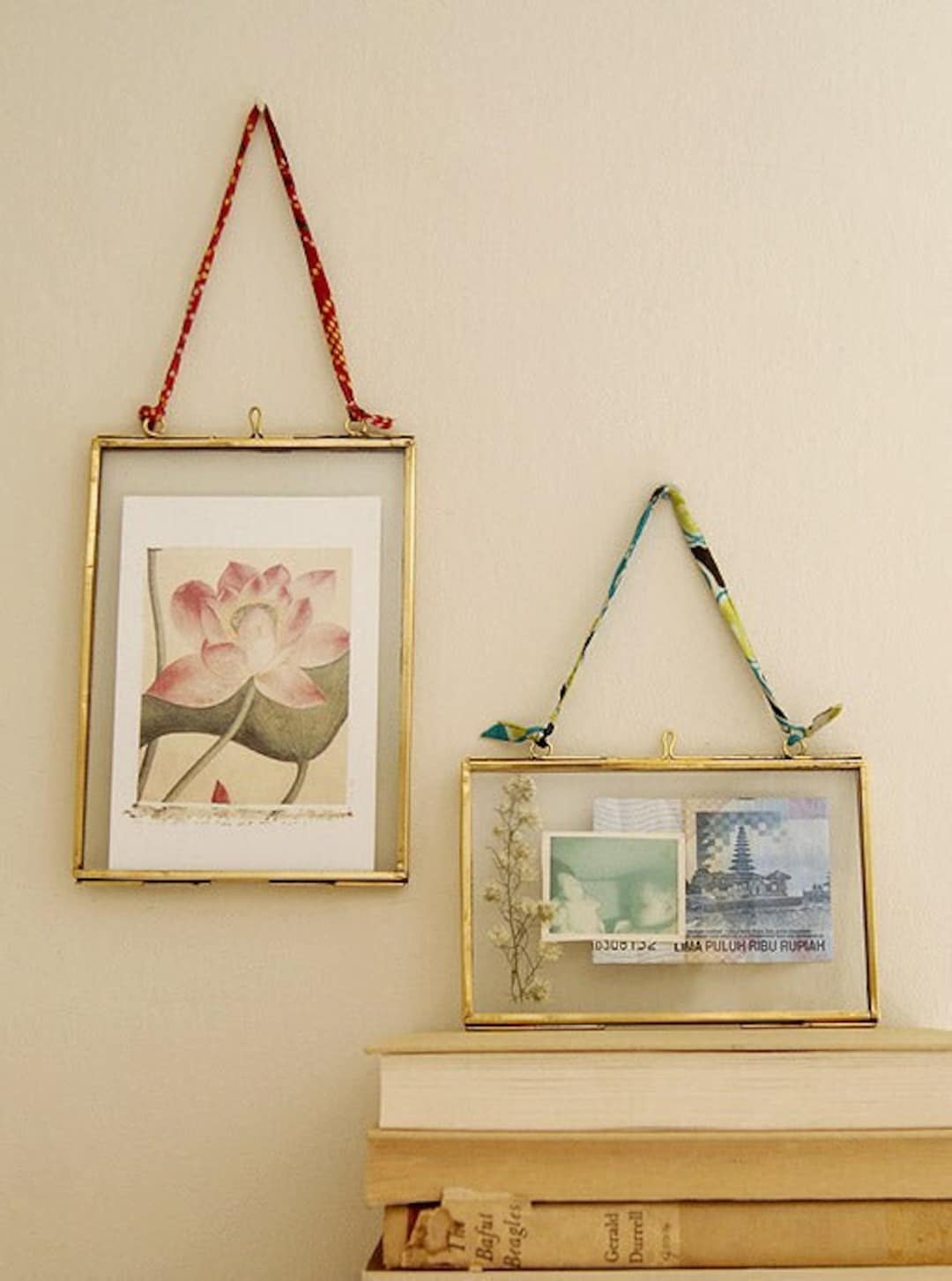Brass Memories Glass Hanging Frame - Etsy UK