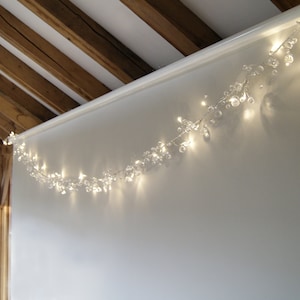 Clear Crystal LED Light Garland - Etsy UK