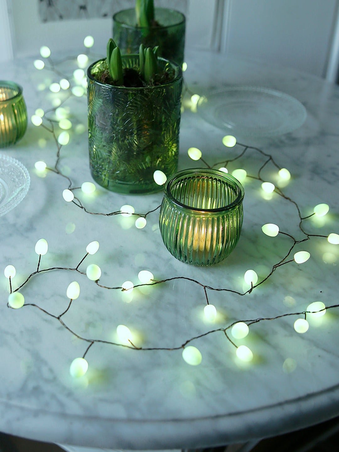 Green Drops Light Garland - Etsy UK