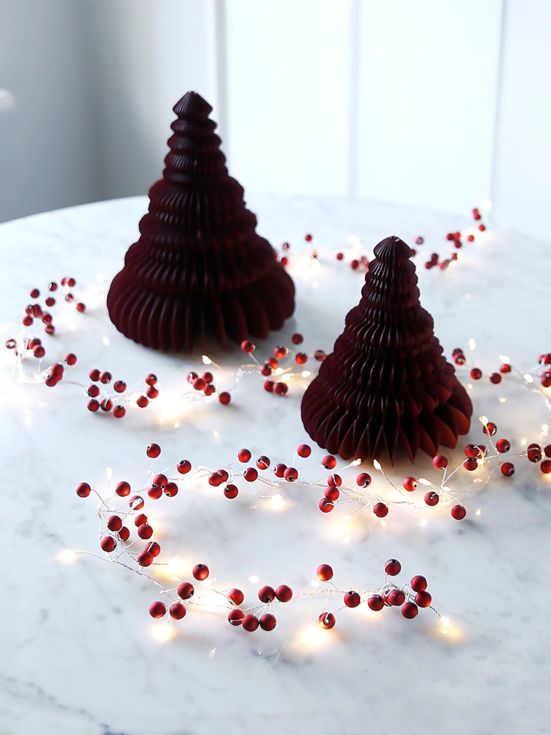 Red Berry LED Light Garland - Etsy UK